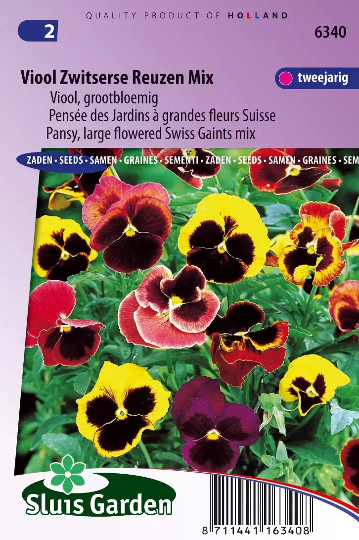 Viola wittr. zw. reuzen mix - Poppelaars Tuincentrum